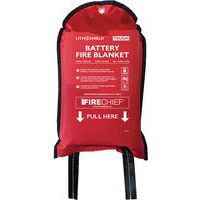 Firechief LithShield Small Lithium Battery Fire Blanket - 1.55 x 1.55m ...