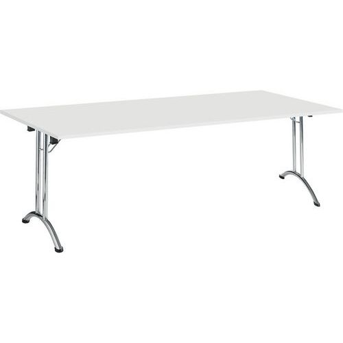 Folding Office Table - Semi-circle/Rectangular - Stylish Chrome Frame ...