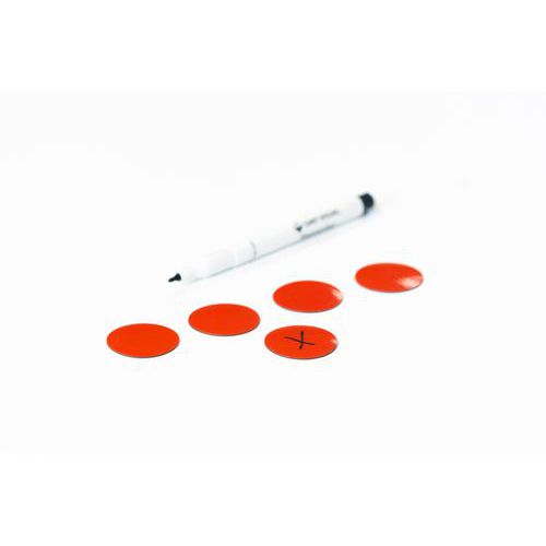 Set of five red circles - Smit Visual - Manutan.co.uk