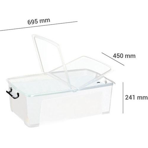 Strata storage box — Centre-hinged lid - Manutan.co.uk