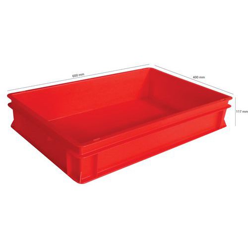 RAKO red European standard stackable container - 10 and 21 l - Manutan ...