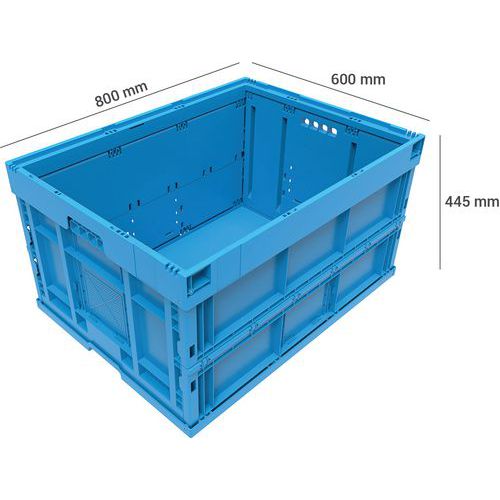 Blue Folding Euro Containers - 200L | Storage | Manutan