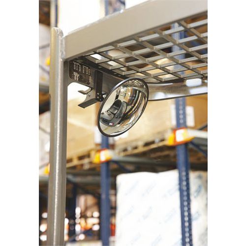 Mobile security mirror with clip | Manutan UK