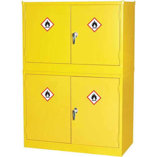 Yellow Stackable COSHH Cupboard - Elite - Manutan.co.uk
