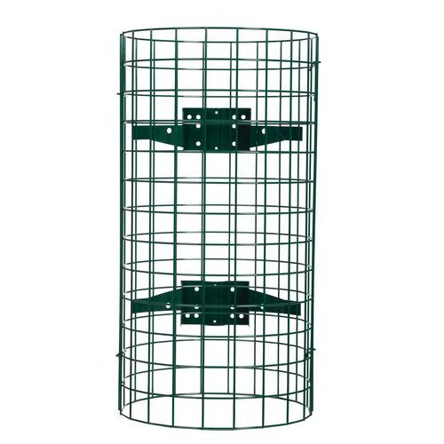 Bin bag holder on steel-finish post | 110 l | Manutan UK