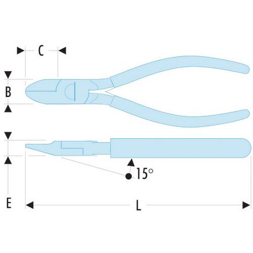 Flush diagonal cutters for plastic - Manutan.co.uk