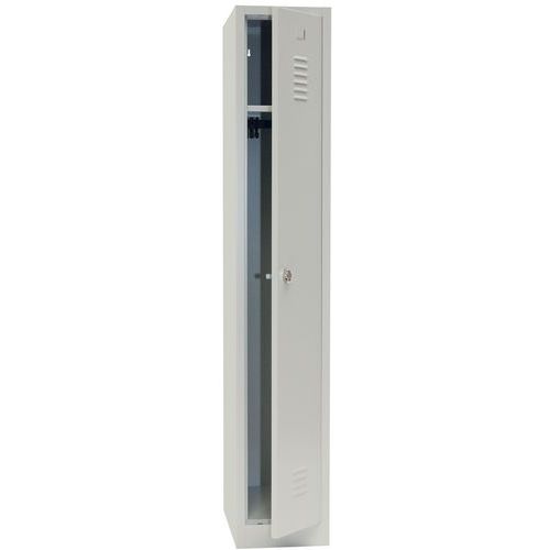 Metal Lockers in Grey with Plinth - 1800x315x500mm | Manutan UK