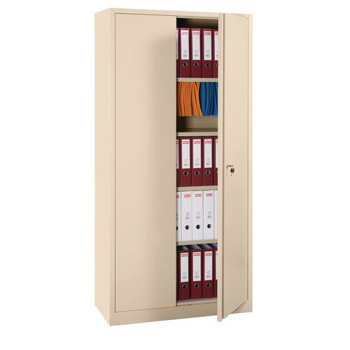 Compact, single-unit cabinet with hinged door - Height 195 cm - Manutan ...