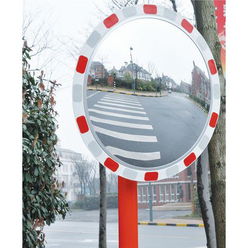 90° Round Safety Mirror - Convex - Outdoor Traffic - Manutan Expert ...