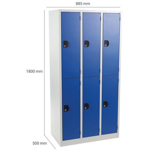 2 Door Locker on a Plinth | 300mm Wide | Free Delivery | Manutan UK