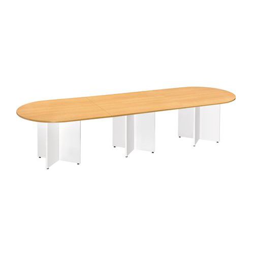 Oval modular table | Semi-oval | Cross-shaped base | Manutan UK
