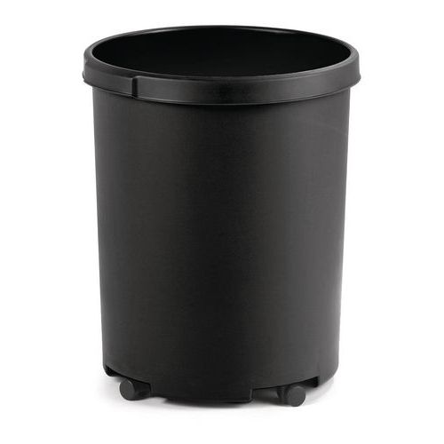 50L Round Office Waste Paper Bin with Grip Handles - Vepabins - Manutan ...