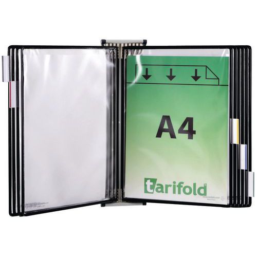 Flip file wall unit with 10 x A4 sized pockets - Tarifold - Manutan.co.uk