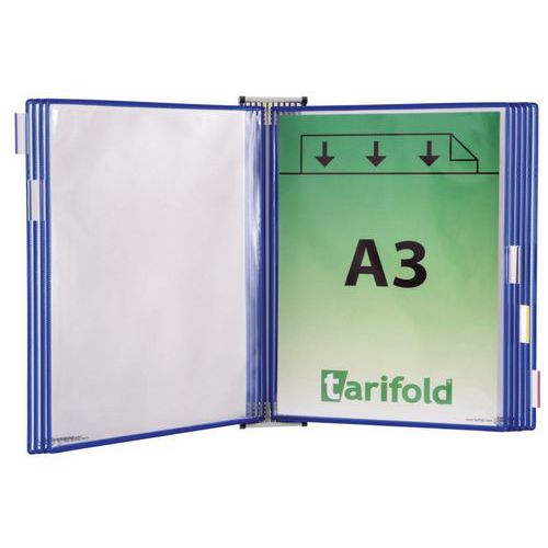 Tarifold pivoting wall unit - 10 pockets for A3 format - Manutan.co.uk