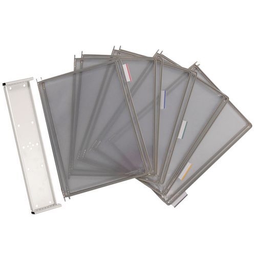 Flip file wall unit with 10 x A4 sized pockets - Tarifold - Manutan.co.uk