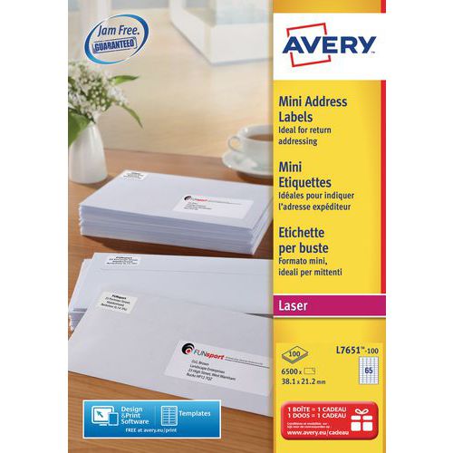 Avery mini-label - Laser printing - Manutan.co.uk