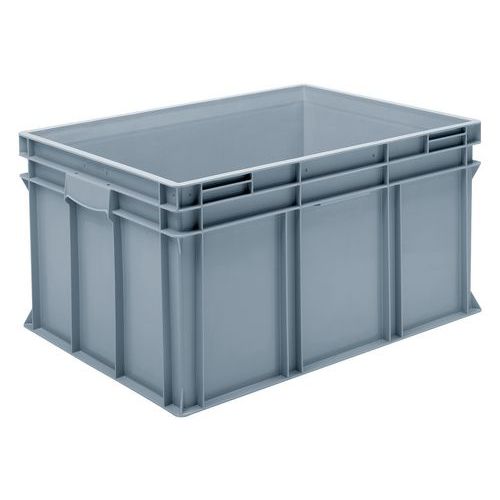 RAKO grey European standard stackable container - 90 to 175 l - Manutan ...