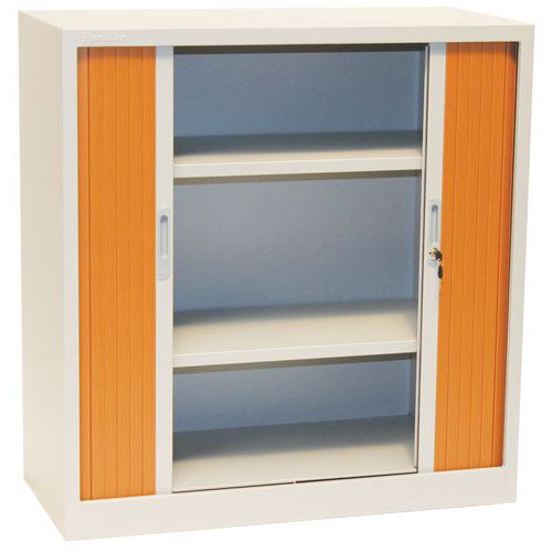 PVC Tambour Door Cupboard | HxWxD 1050x1000x450mm | 10 Year Guarantee