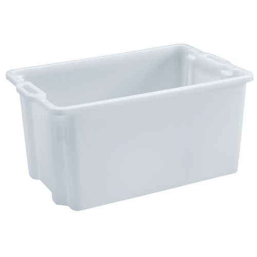 Stackable & nestable rectangular container | 50 L to 90 l | Manutan UK