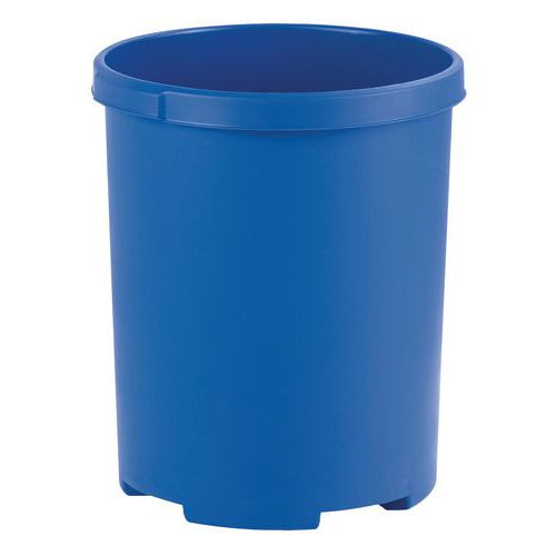 50L Round Office Waste Paper Bin with Grip Handles - Vepabins - Manutan ...