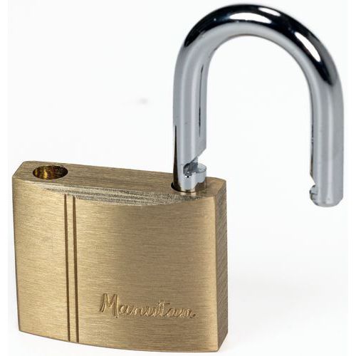 Brass safety padlock with key - Manutan Expert - Manutan.co.uk