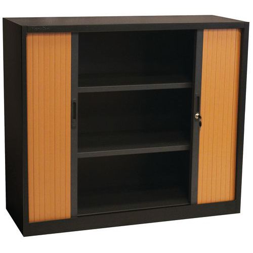 PVC Tambour Door Cupboard | HxWxD 1050x1000x450mm | 10 Year Guarantee