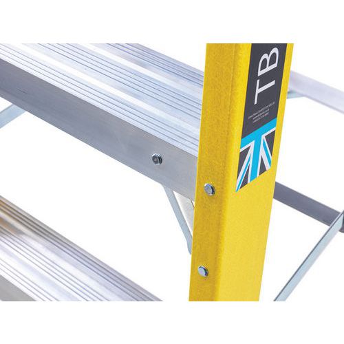 Fibreglass Step Ladder - Professional Electricians With 4-10 Steps ...