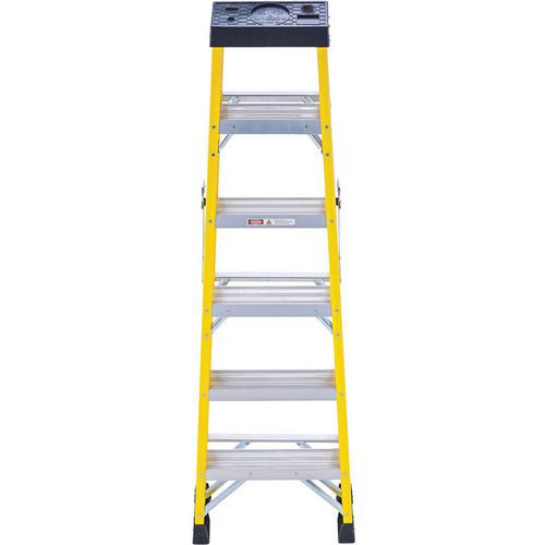 Fibreglass Step Ladder | Professional Electrician's Ladder | Manutan UK