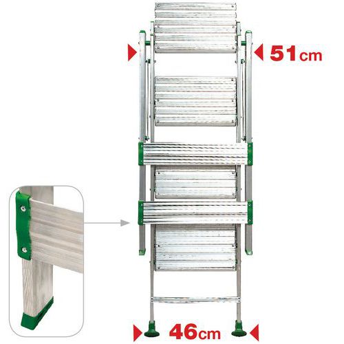 Folding Aluminium Steps | Ladders | Manutan