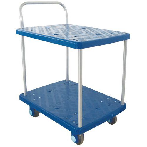 Two Shelf Plastic Trolley 150kg | Table Trolley | Manutan