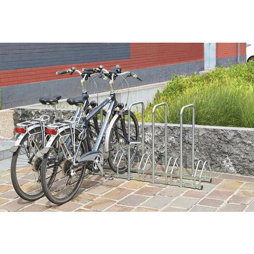 Bike rack with 4 hoops - 5 spaces - Manutan.co.uk