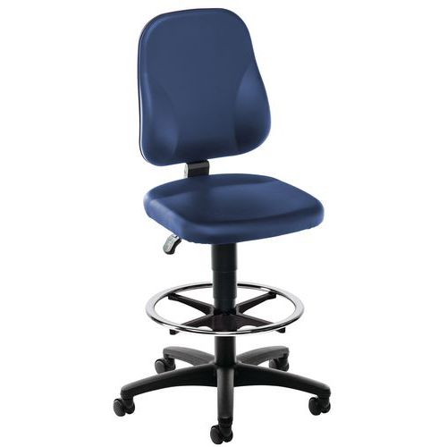 Multi-purpose, vinyl ergonomic workshop chair | Manutan UK