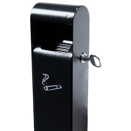 3L Wall-Mounted Ashtray with Lock in Steel Grey - Manutan Expert ...