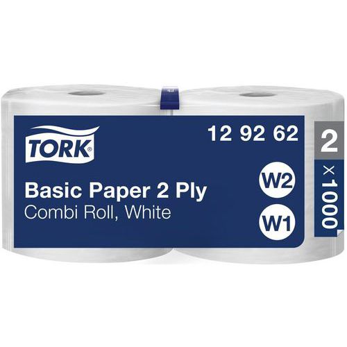 Tork Basic roll of wiping paper | 1000 sheets | Manutan UK
