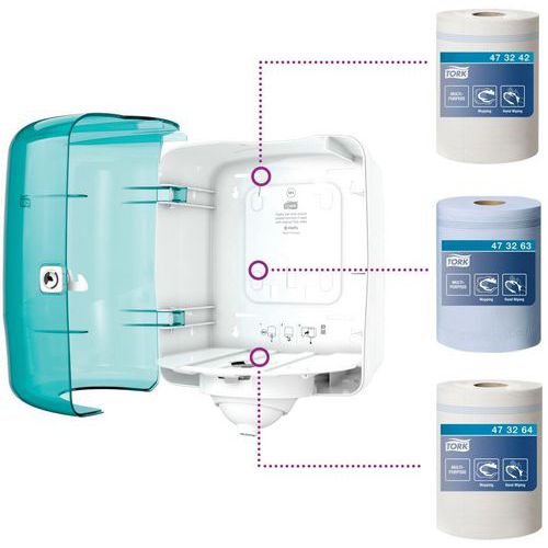 Tork Reflex M4 turquoise dispenser - Manutan.co.uk