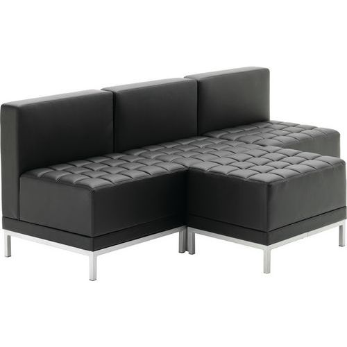 Black Modular Sofa - Soft Bonded Leather - Reception/Breakout Areas ...