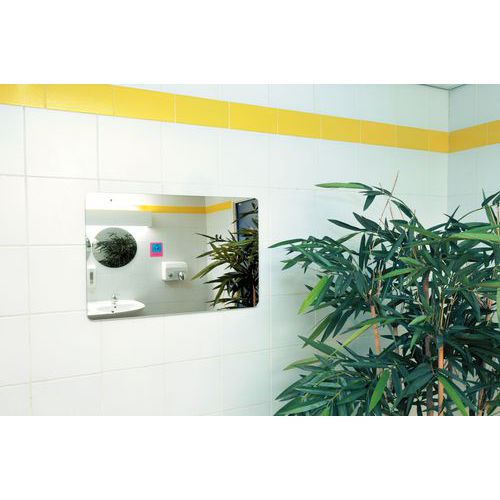 Rectangular wall mirror - Manutan.co.uk