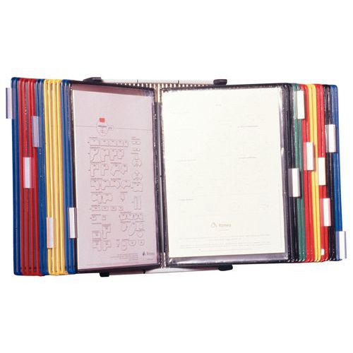 Flip file wall unit with 10 x A4 sized pockets - Tarifold - Manutan.co.uk