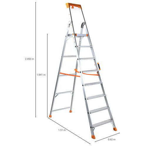 Professional Aluminium Stepladder | Ladders | Manutan