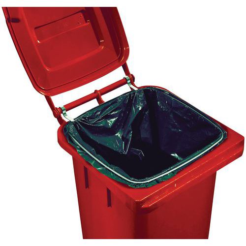 Bin bag holder - For 120- and 240-l mobile bins - Manutan.co.uk