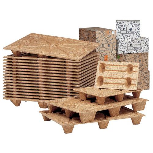 Wood fibre pallet - Width 1000 mm - Manutan.co.uk