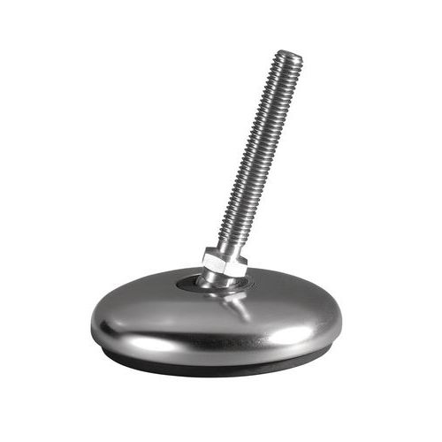 Stainless steel adjustable foot - Ø 80 mm - 1200 kg - Stainless steel ...