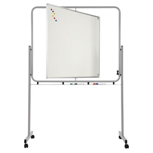 Magnetic enamelled board that pivots on a vertical axis - Manutan.co.uk