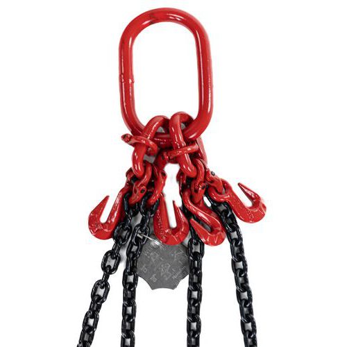 Safety Hook Chain Slings | 4 Leg | Cranes & Lifting | Manutan UK
