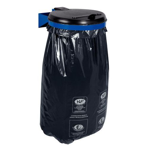 110L Sack Holder – Hinged Lid, Mobile, Static or Wall Mounted - Manutan ...