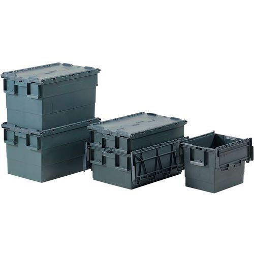 Integra® transport container - Length 600 mm - Grey - Manutan.co.uk