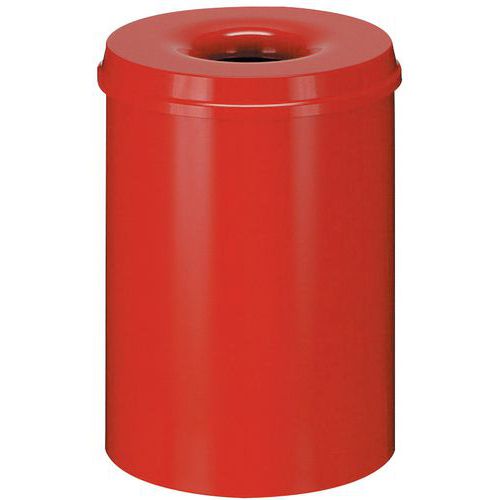 30L Fire-Resistant Steel Indoor Waste Bin with Safety Lid - Vepabins ...