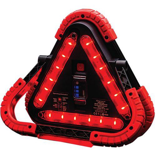 Red Triangle Multipurpose Car Hazard Warning Light & Work Light Kit