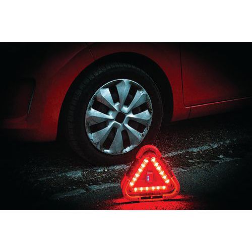 Red Triangle Multipurpose Car Hazard Warning Light & Work Light Kit