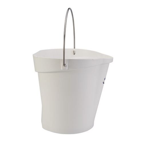 Graduated bucket with pouring spout - White - 12 L - Manutan.co.uk